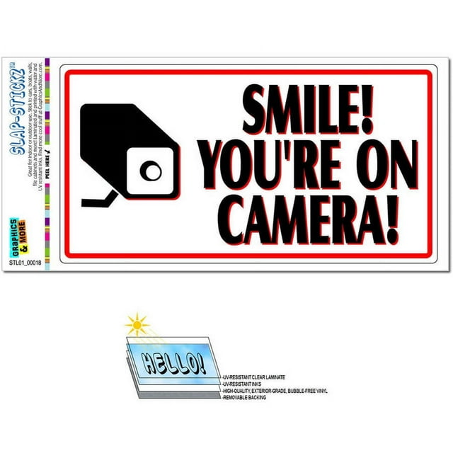 Smile You're On Camera Video Surveillance Business Sign Automotive Car ...