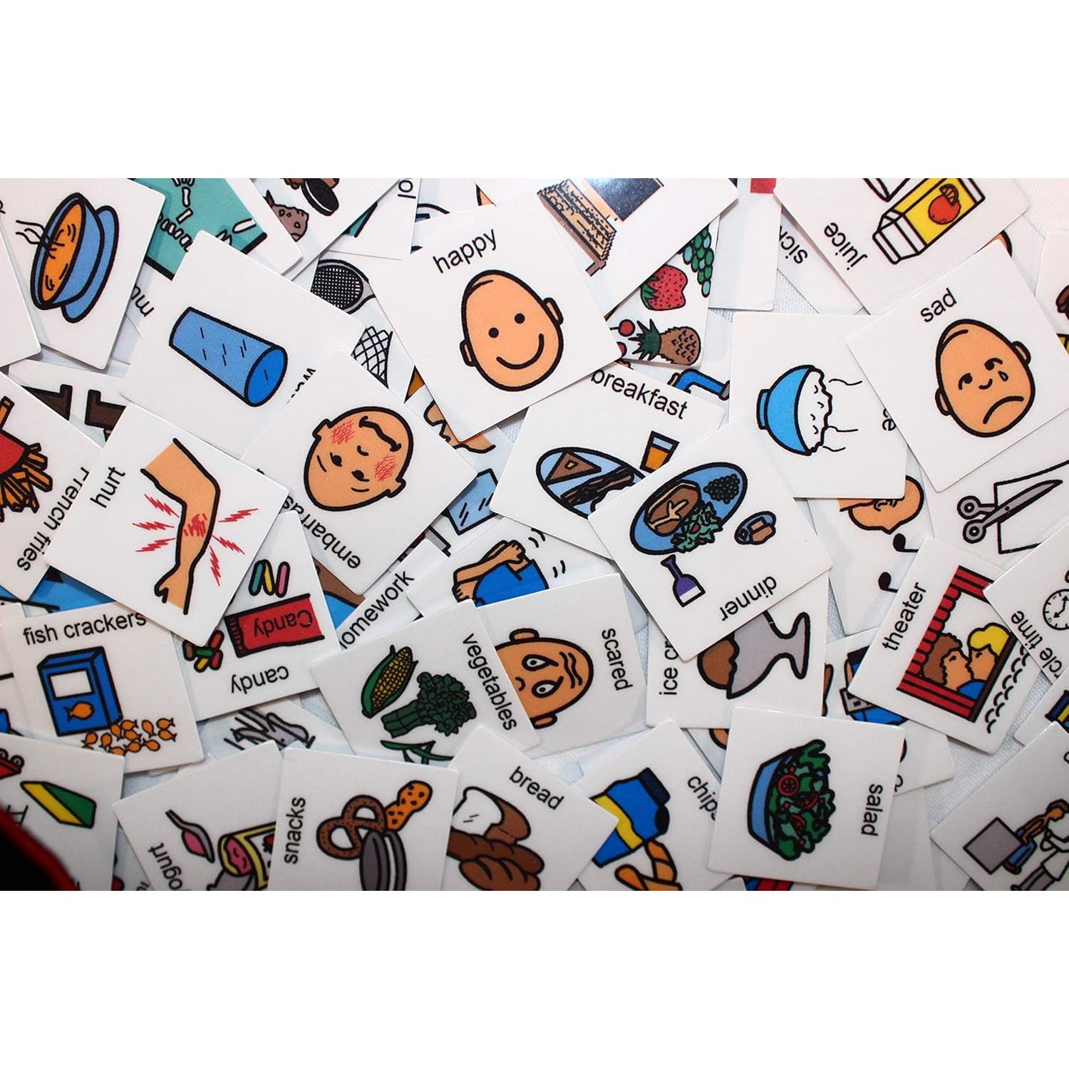 Smile4Autism Small 1.5"x1.5" Loose Visual Picture Cards, Receptive and ...