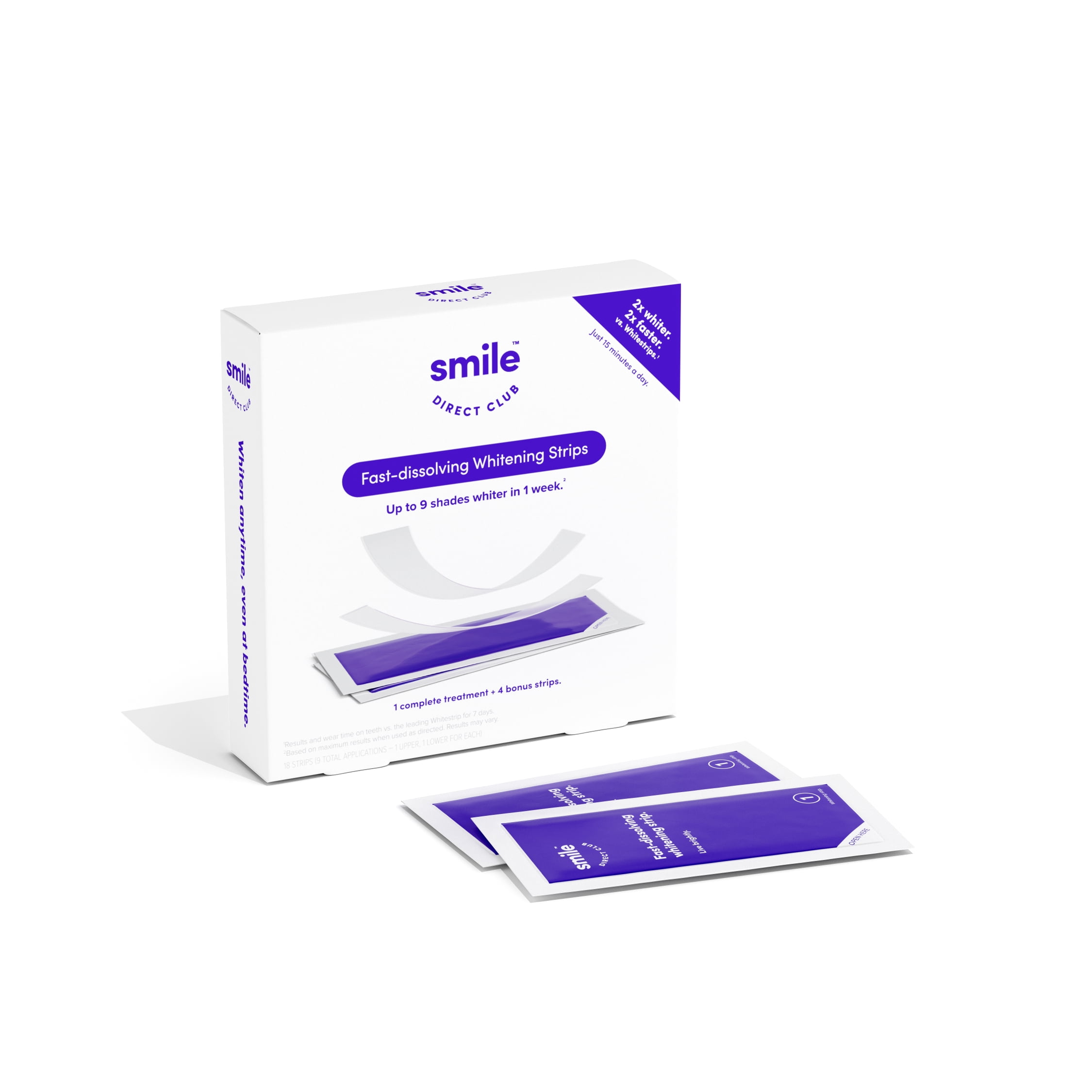 SmileDirectClub Pro Strength Teeth Whitening Strips, Fast Dissolving ...