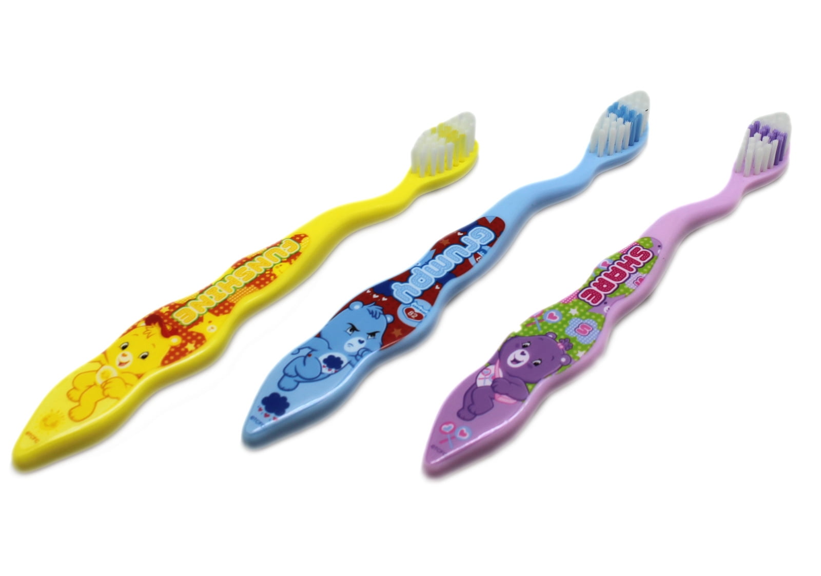 SmileGuard Care Bears Toothbrushes - 3pcs Kids Toothbrushes Set ...