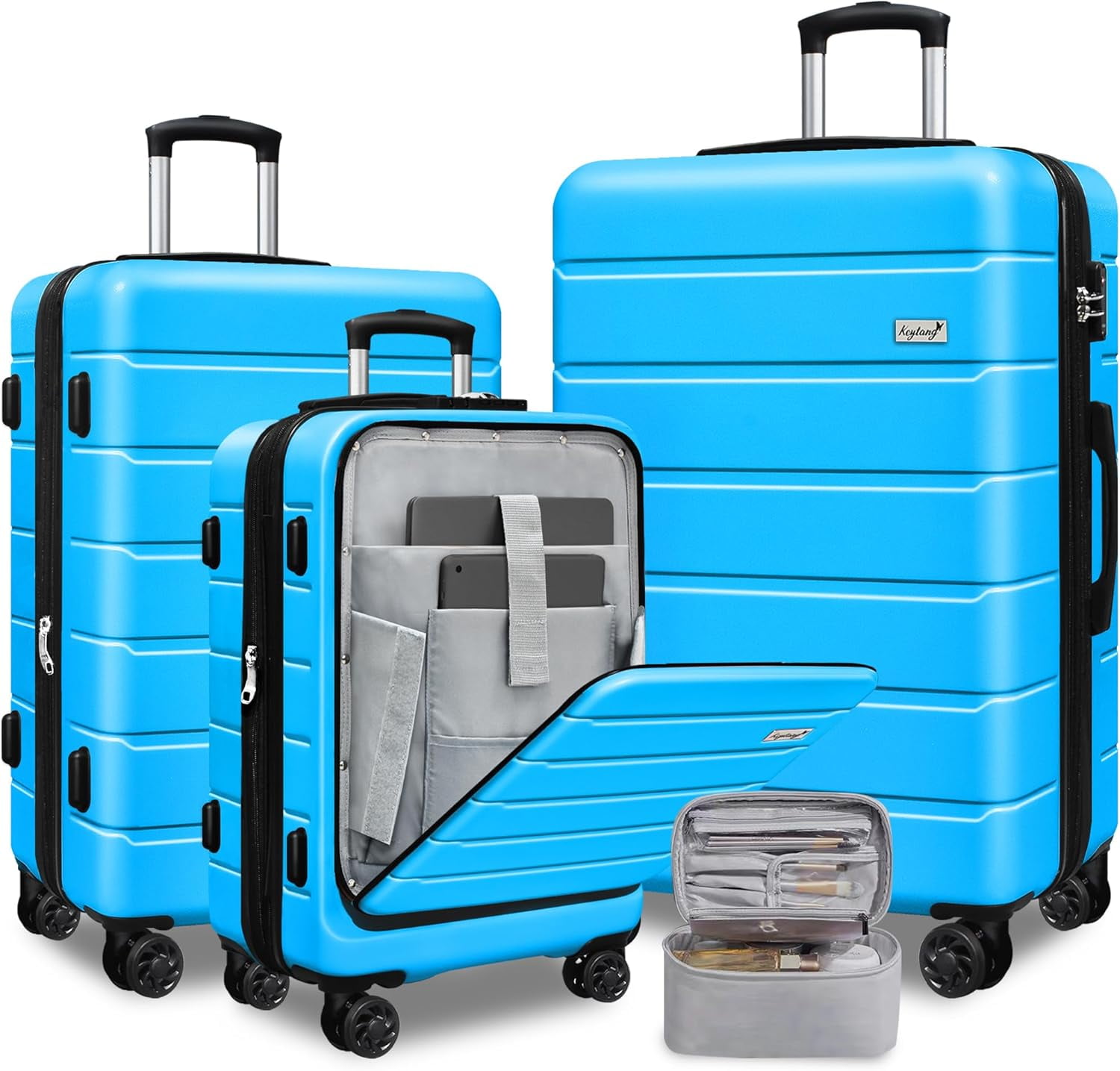 SmileLine Lightweight Hardside Expandable Luggage with Quick Access ...