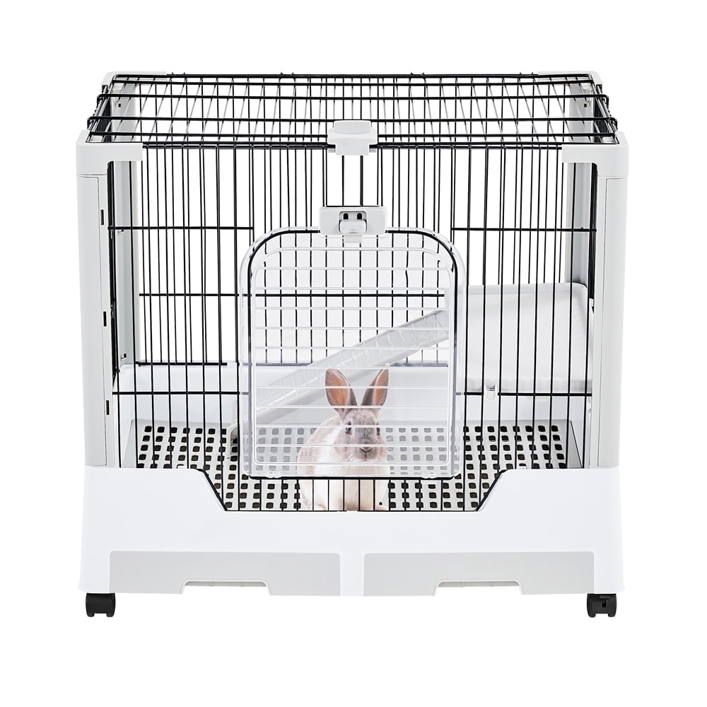 Free Shipping! Alden Design 2 Level Rolling Wheel Rabbit Cage Small ...