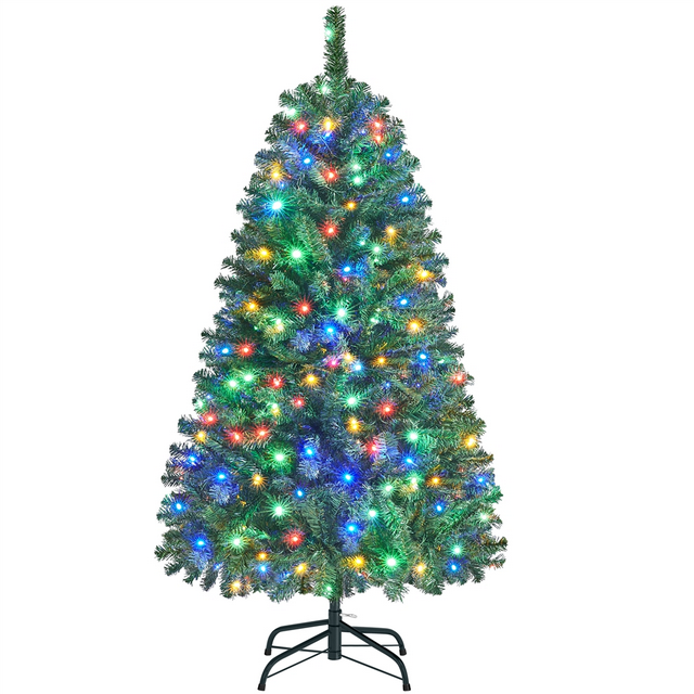 SmileMart 4.5ft Pre-lit Spruce Artificial Christmas Tree with 150 LED ...