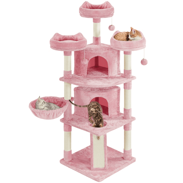 SmileMart 68.5"H Large Multilevel Cat Tree Tower with Condos and ...