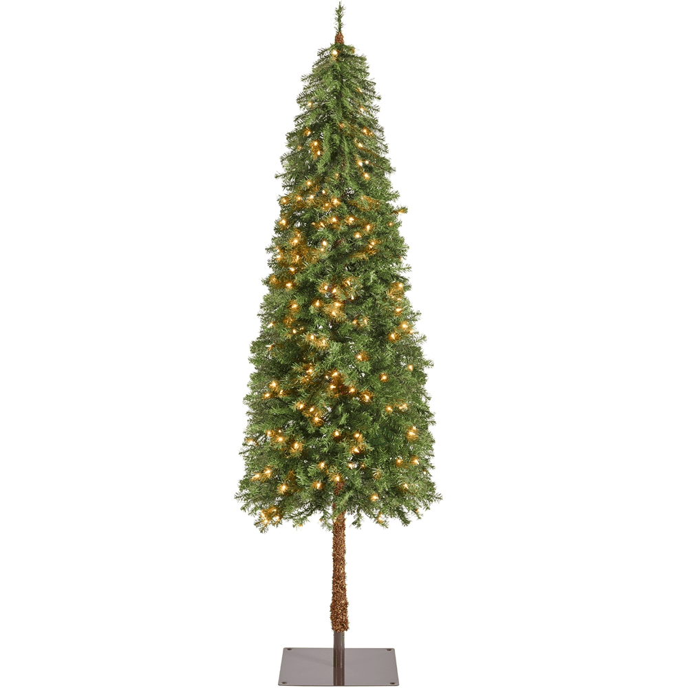 Free Shipping! Smile Mart 7.5ft Pre-Lit Pencil Christmas Tree with 280 ...