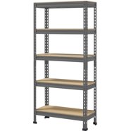 Topeakmart 3-Piece Heavy Duty Metal Storage Shelves, 5-Tier Boltless ...