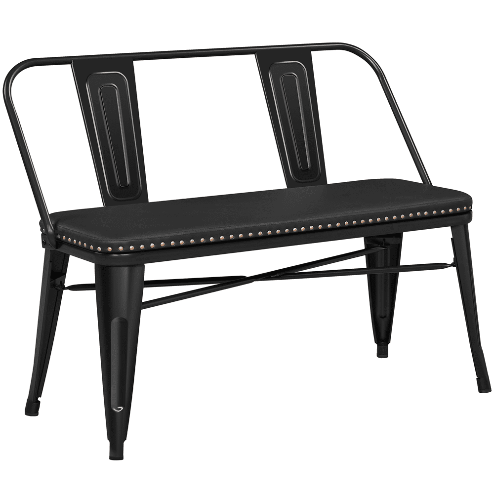 Free Shipping! Alden Design Industrial Metal Dining Bench with ...