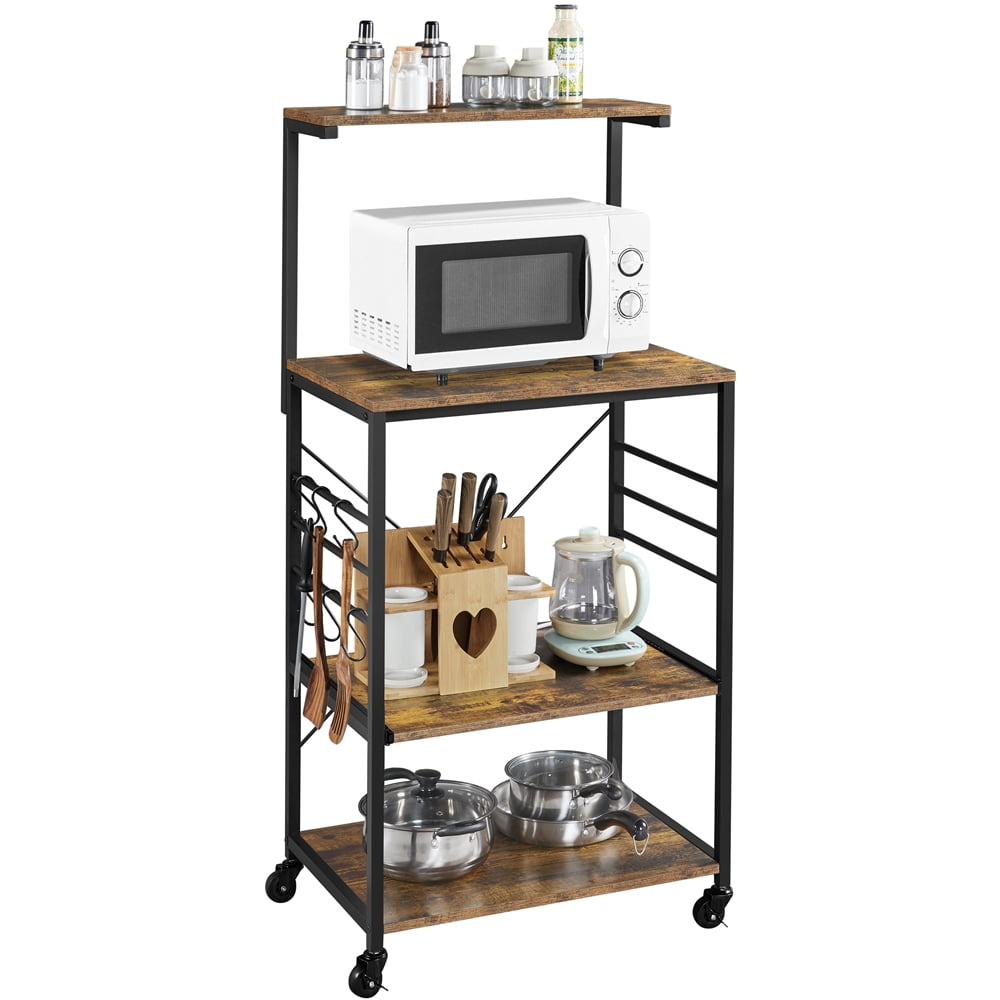 Free Shipping! Alden Design Kitchen Baker's Rack Storage Cart on Wheels ...