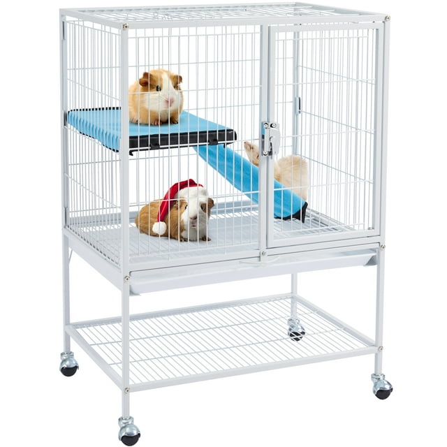 Alden Design Metal Animal Cage with Wheels for Adult Rats, Ferrets ...
