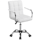 SmileMart Modern Faux Leather Swivel Office Chair with Mid Back for ...