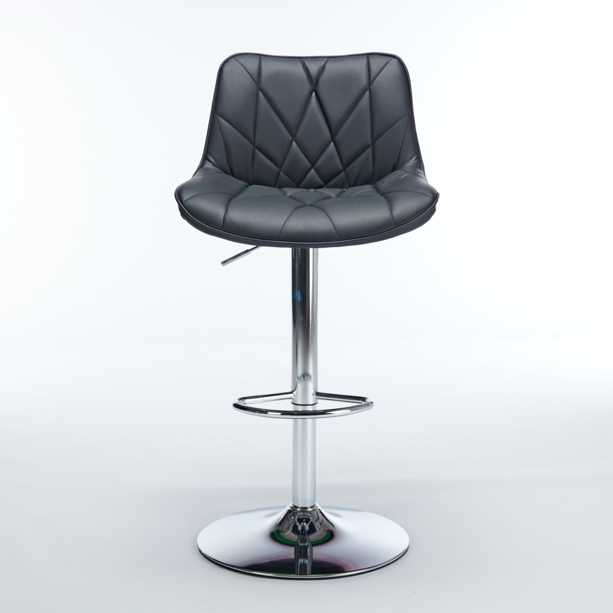 Smilegend Adjustable Swivel Counter Stools Set of 2, Black Ergonomic ...