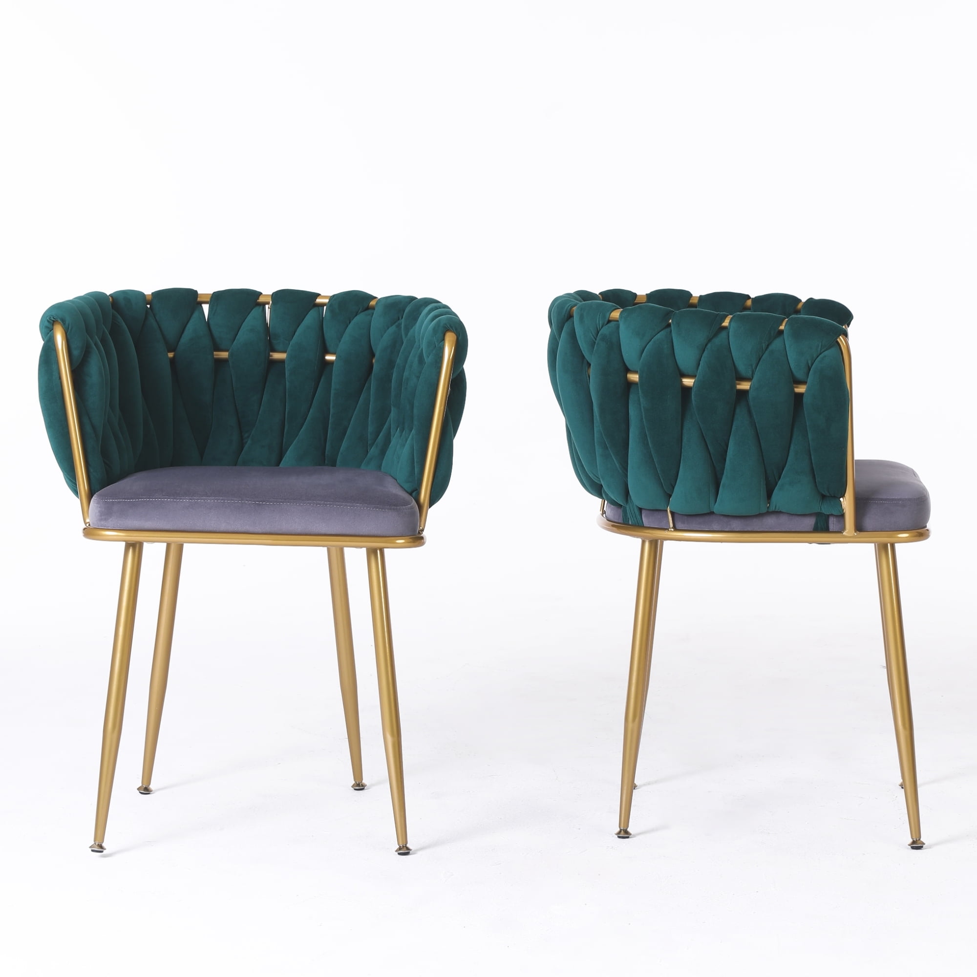 Smilegend Modern Velvet Makeup Vanity Chair Gold Metal Legs, Comfy ...