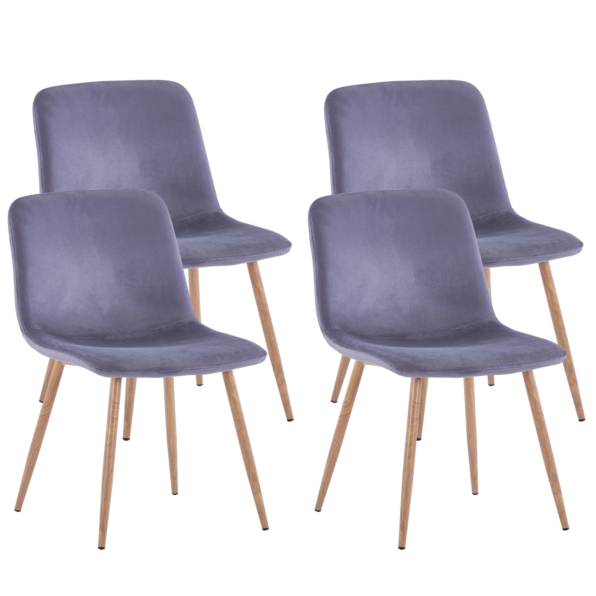 Smilegend Set of 4 Gray Modern Dining Chairs with New Technology ...