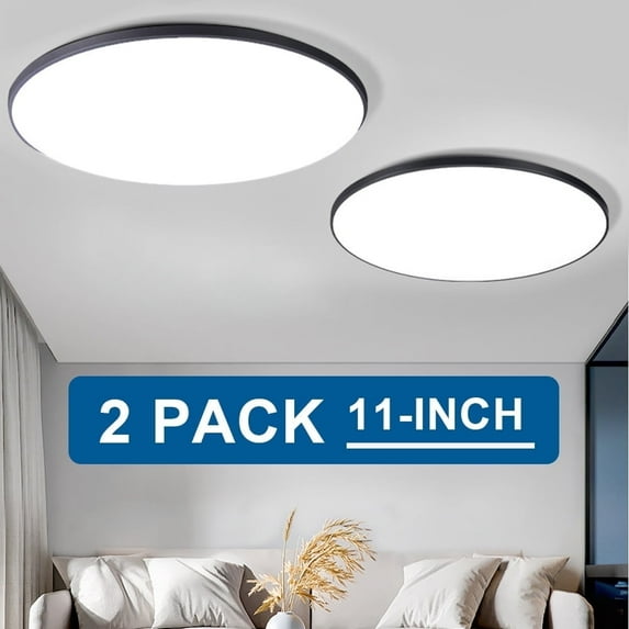 Smilelion 2 Packs LED Ceiling Light Flush Mount, 11 Inches Ceiling ...