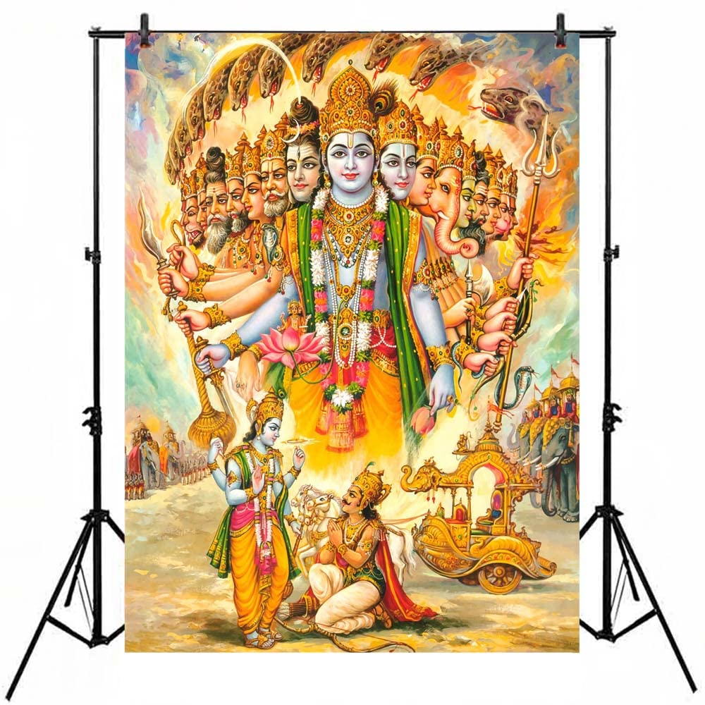 Smiler Indian Traditional Religious Art Lord Krishna Poster Backdrop ...