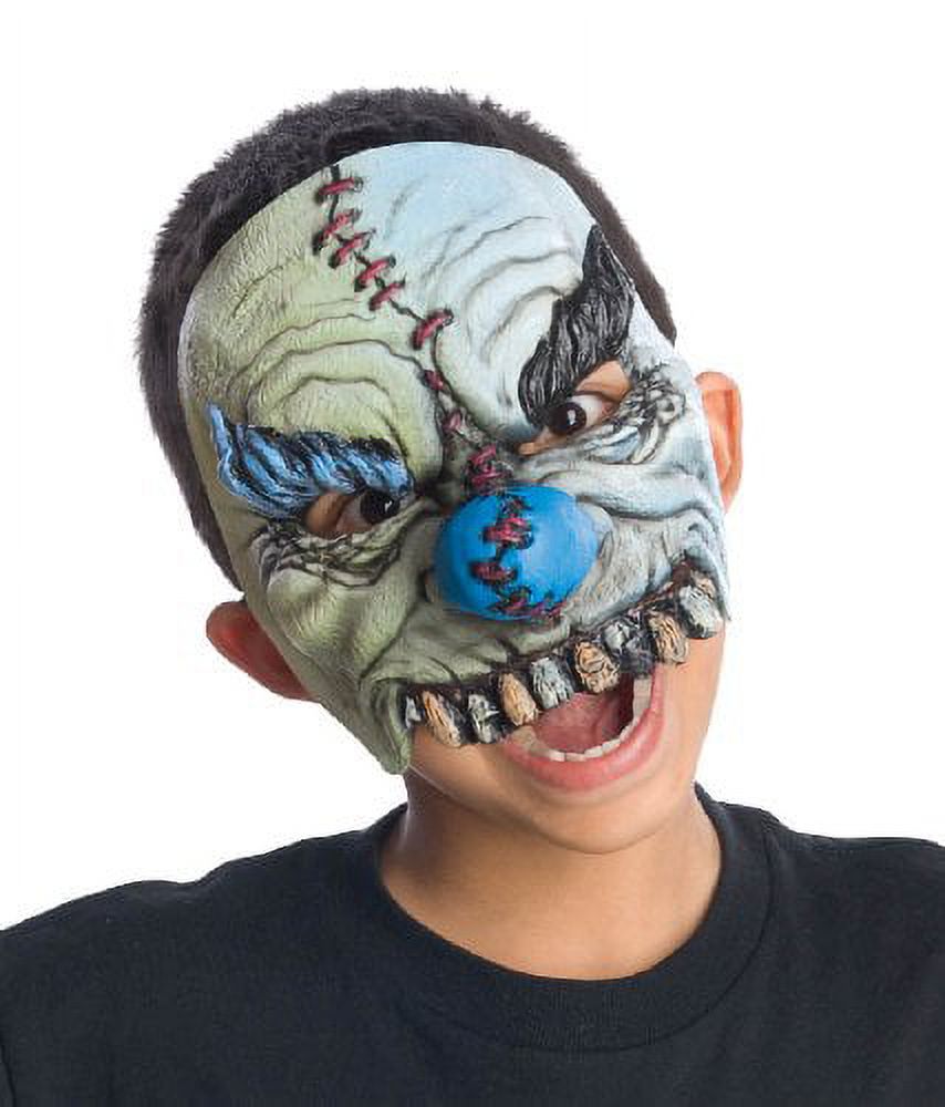 Smiles Chinless 1/2 Mask Generic One Size Male Kids White Fancy Dress ...