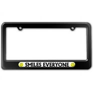 Smile, Happy Face, Funny License Plate Tag Frame, Multiple Colors ...