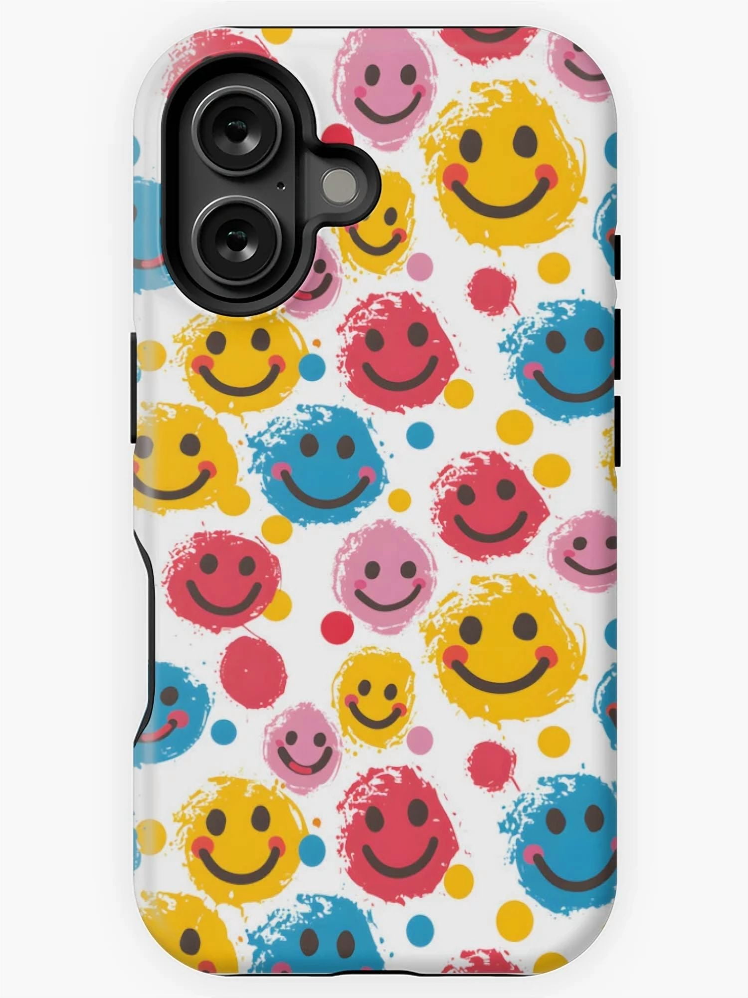 Smiley Emoji Face Phone Case for iPhone 16 15 14 13 12 11 Pro MAX ...