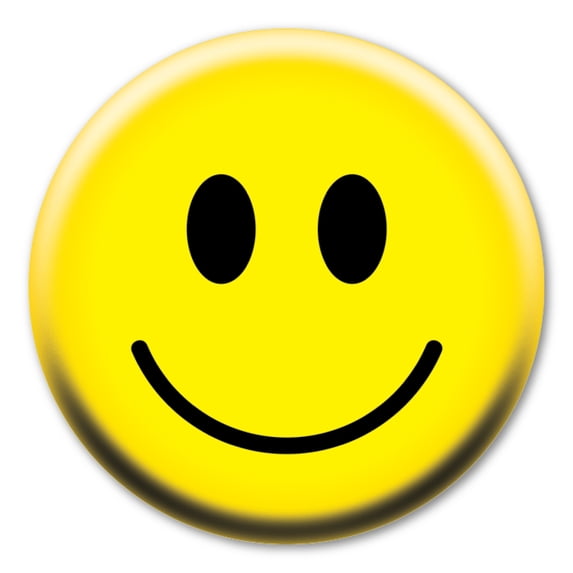 USA Made, Durable Smiley Face Circle Pin Button with Magnetic Badge ...