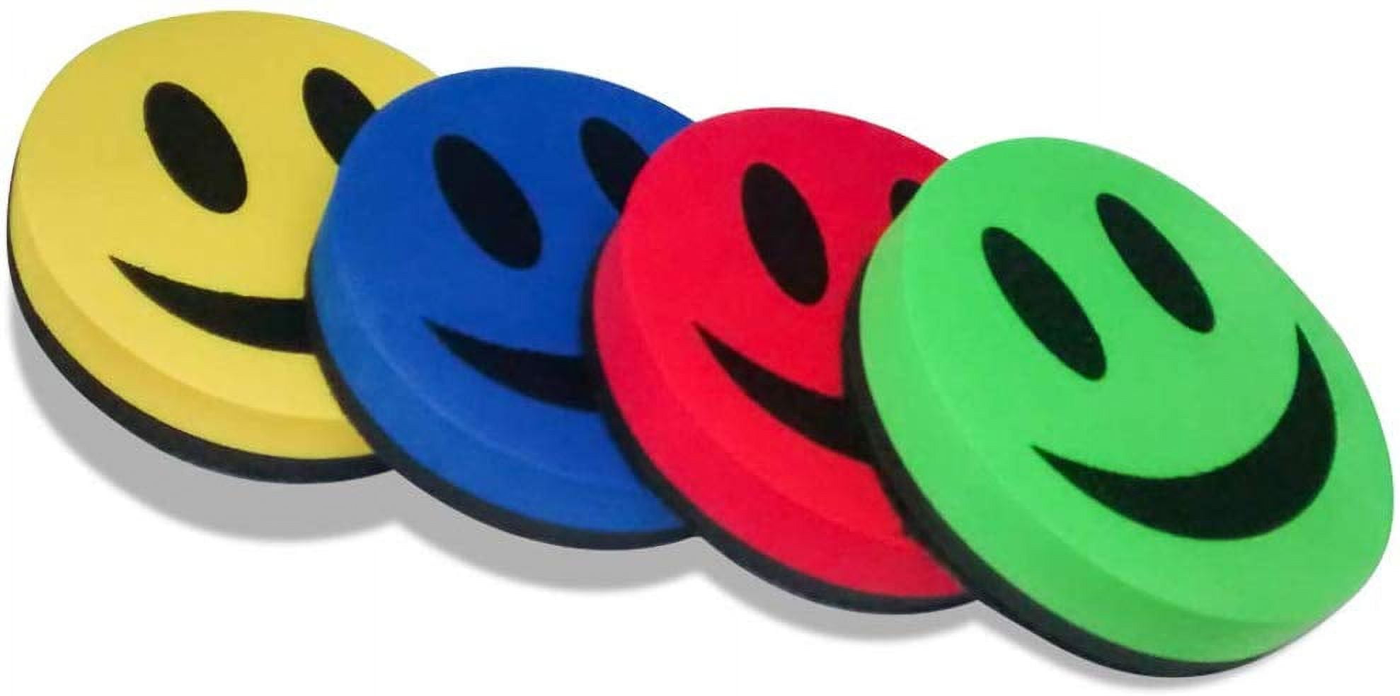 Smiley Face Dry Erase Whiteboard / Chalkboard Eraser With Magnetic ...