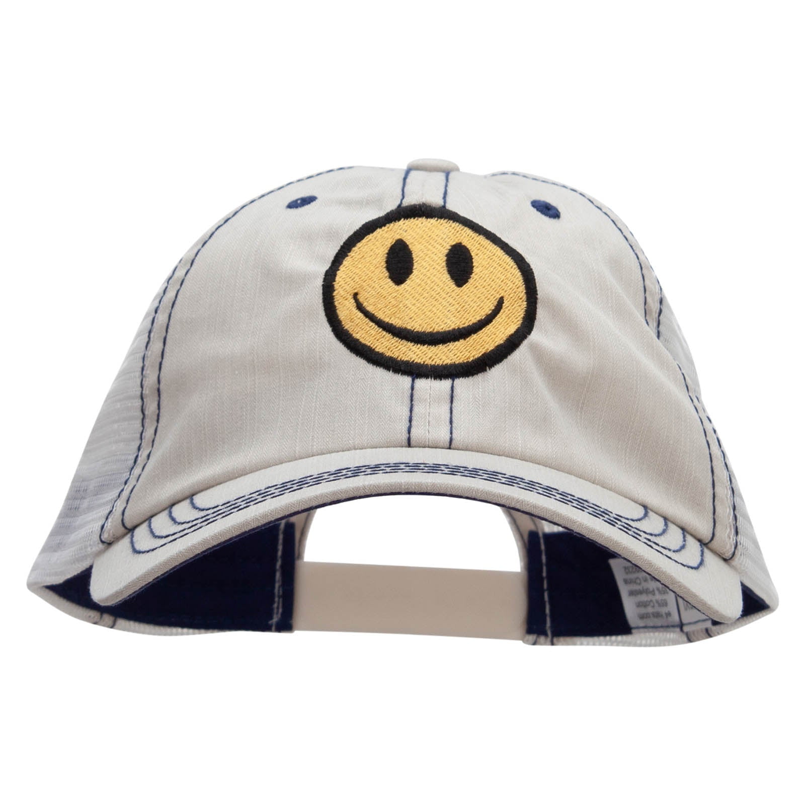 Smiley Face Embroidered Big Size Special Cotton Low Profile Trucker Cap ...