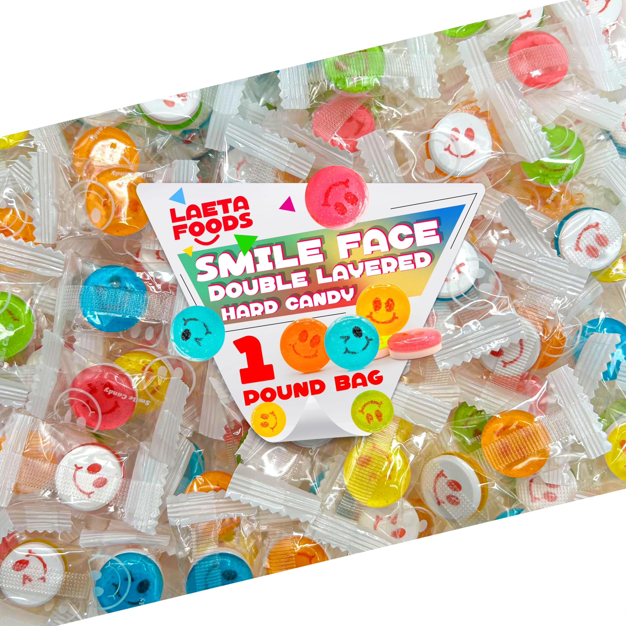 Smiley Face Hard Candy KEF28 | 1 Pound Bag - Count | Sweet and Sour ...
