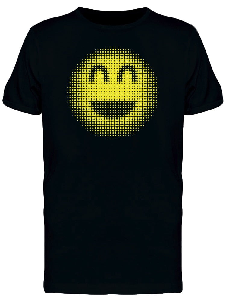 Smiley Face In Halftone Dots T-Shirt Men -Image by Shutterstock, Male ...