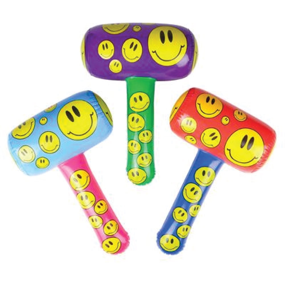 Smiley Face Inflatable Mallet, 22" (3/Pack) - Walmart.com