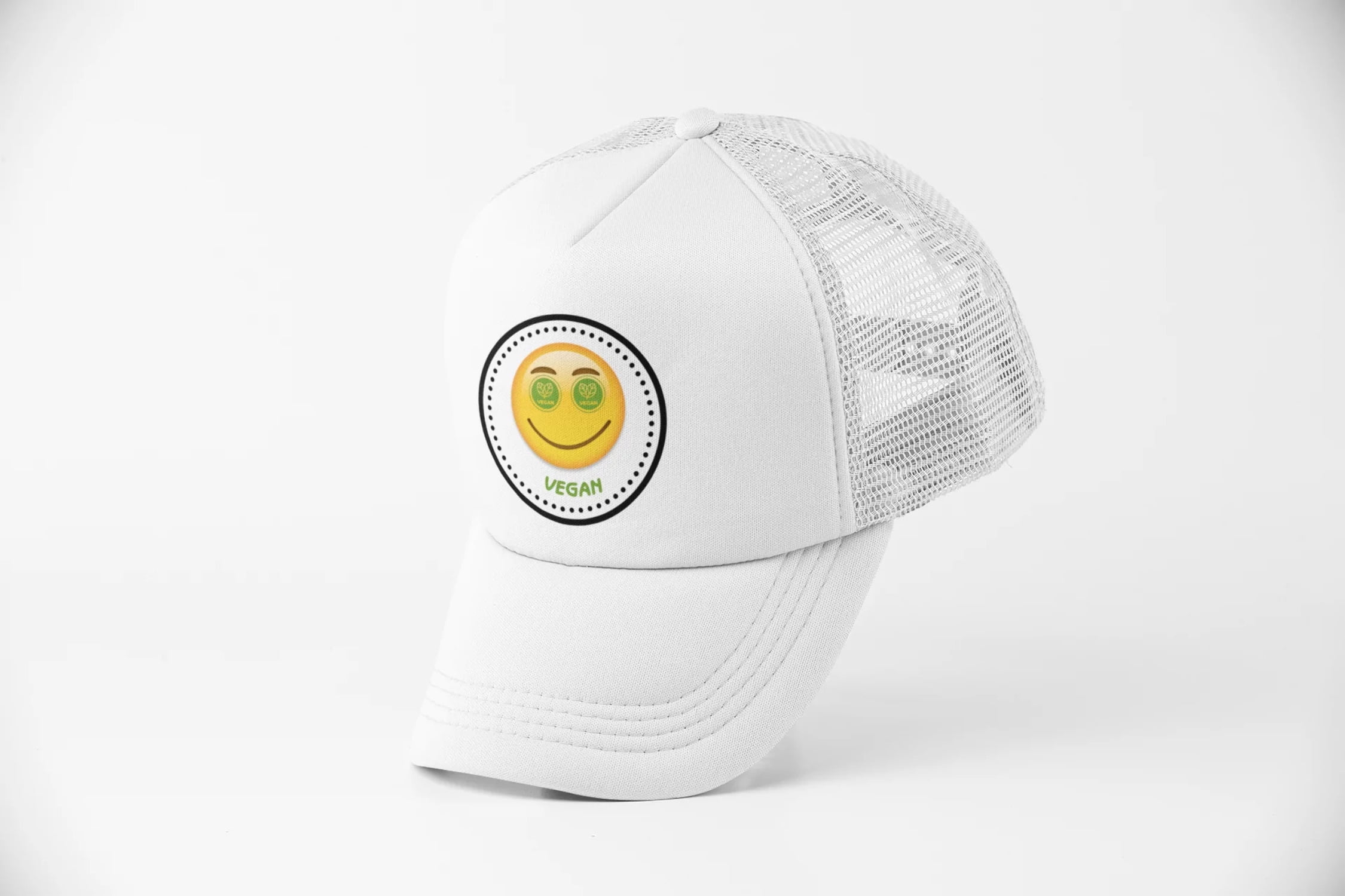 Smiley Face Leaf Weed Eyes 420 Emoji Hat Baseball Cap Printed Emblem ...