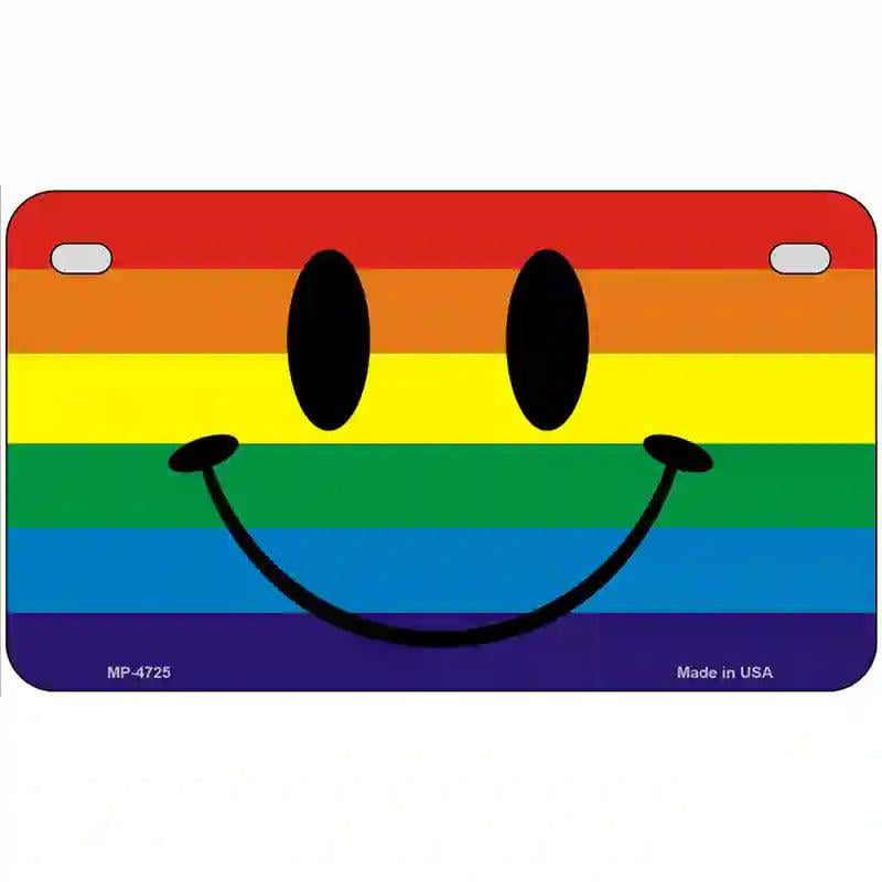 Smiley Face Metal Novelty License Plate 7" x 4" Motorcycle - Walmart.com