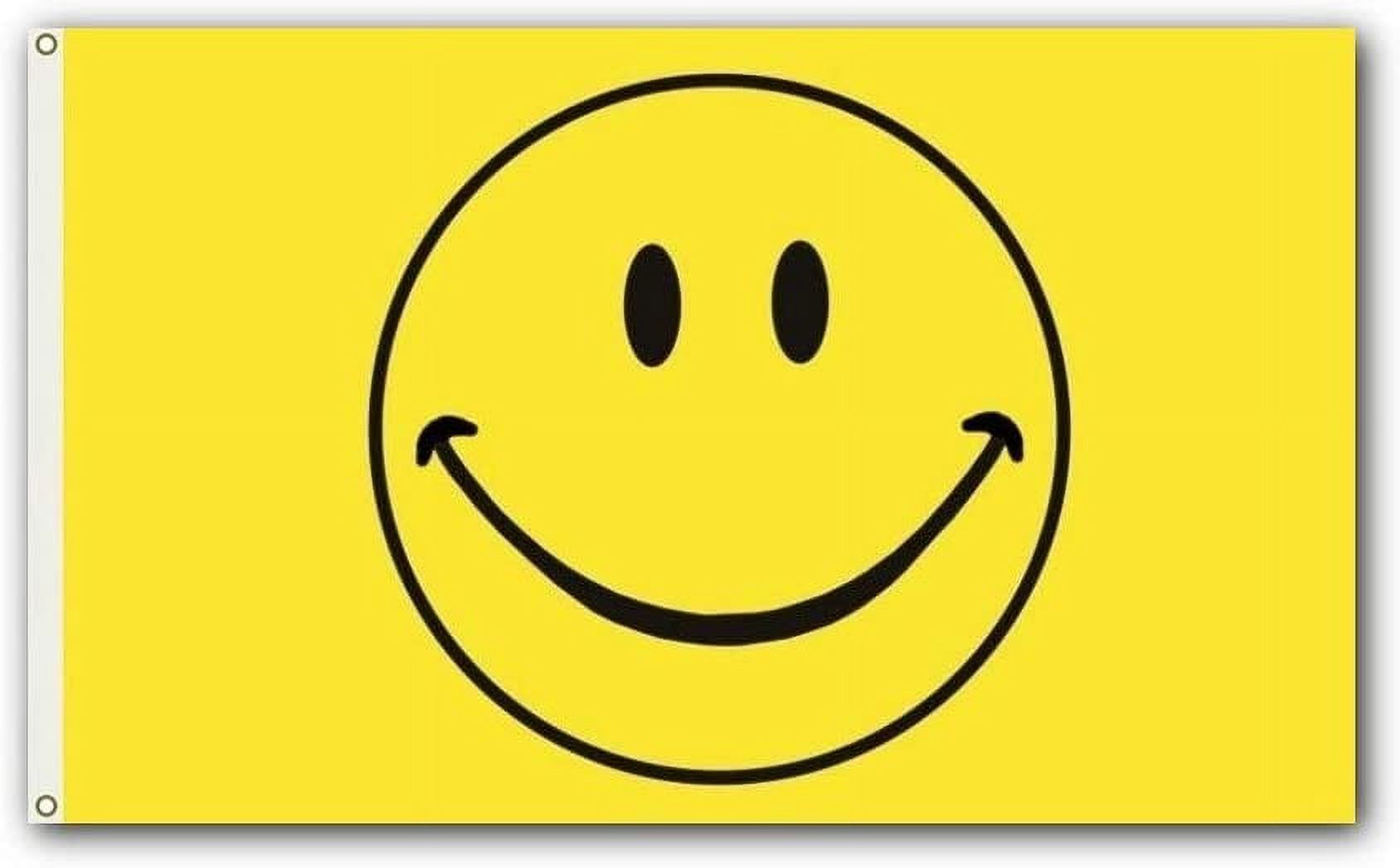 Smiley Face Outdoor Flag - 3Ply Polyester, Heavy Duty Double Sided ...