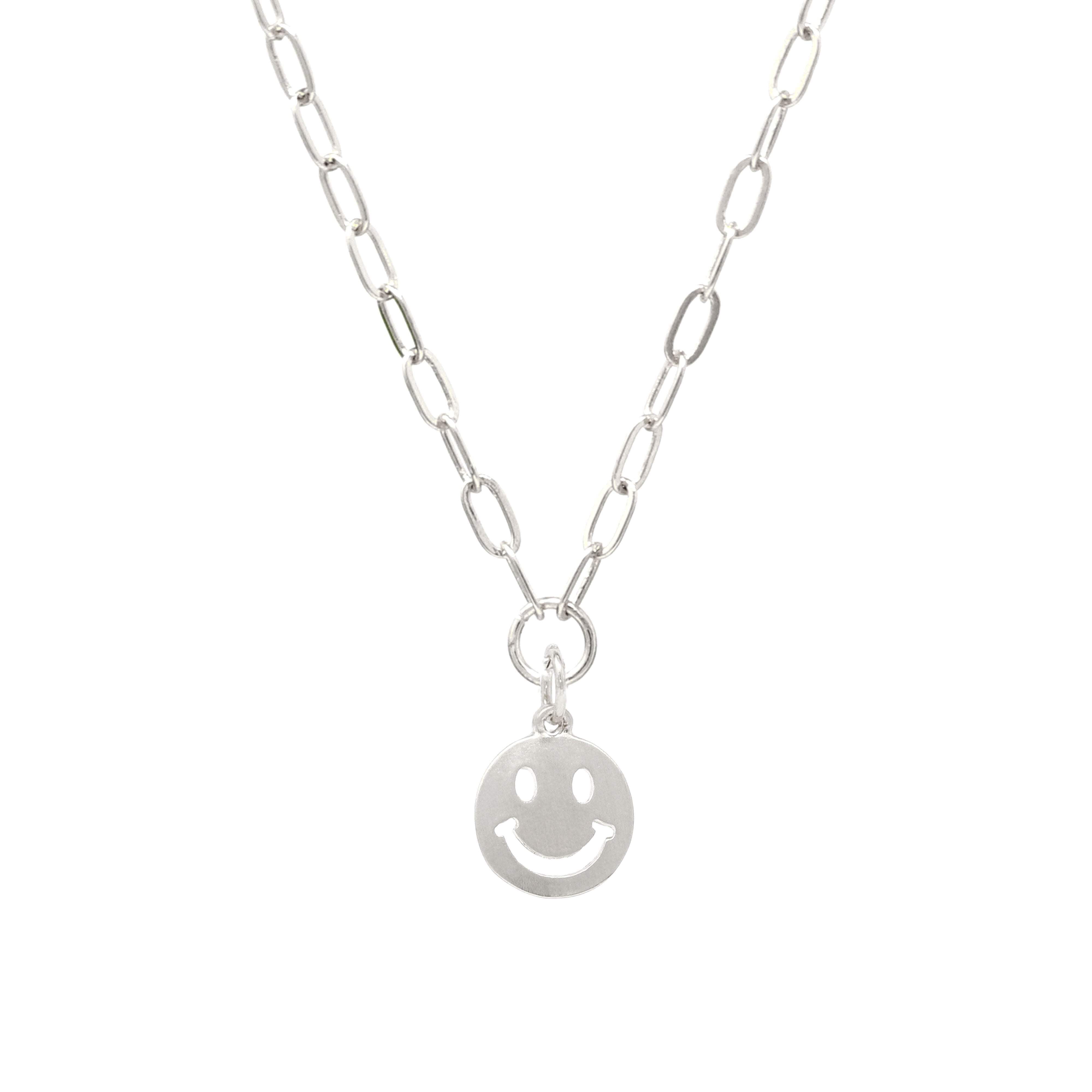 Smiley Face Paperclip Necklace - Walmart.com