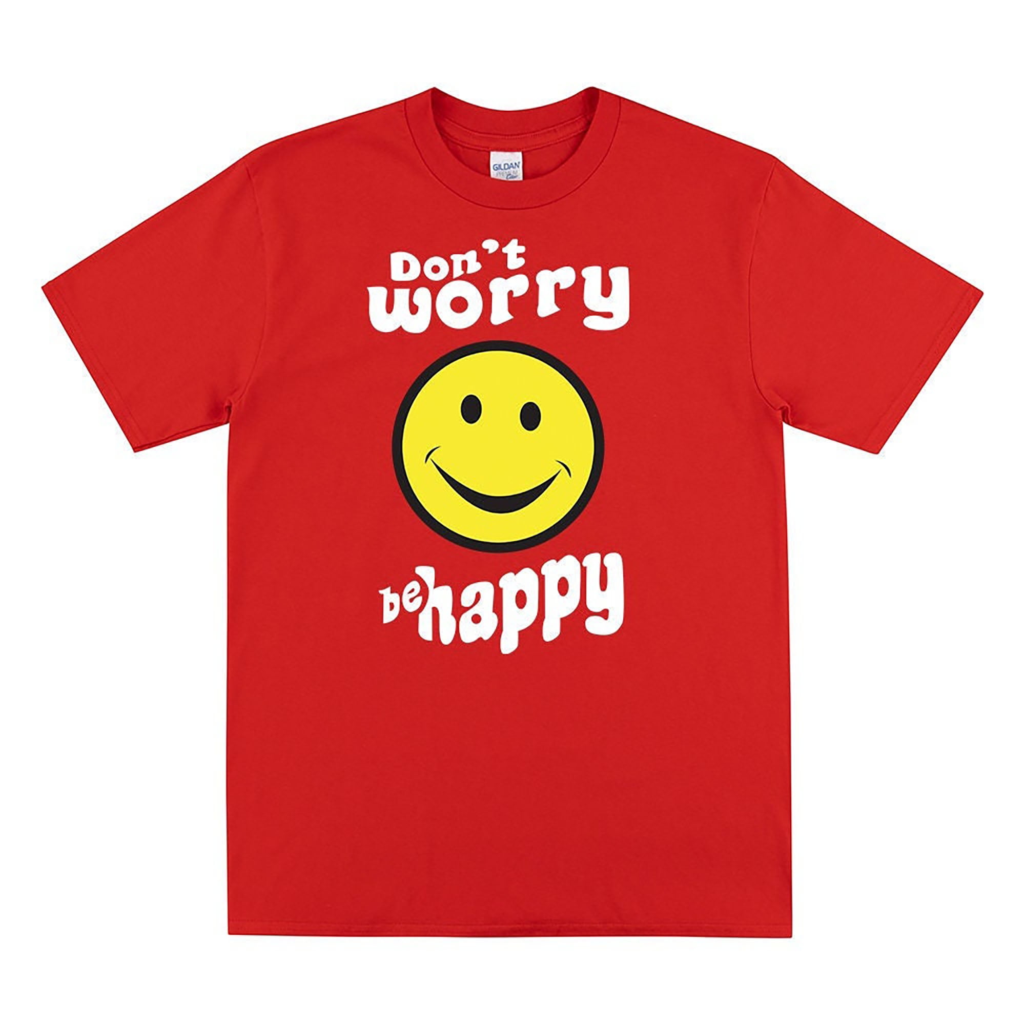 Smiley Face Retro Unisex Classic 2D T-Shirt - Vintage Don'T Worry Be ...