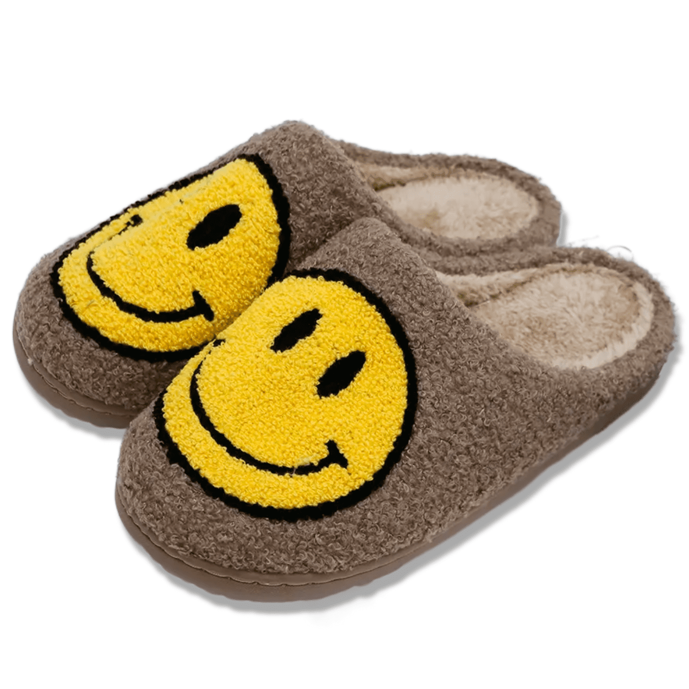 Indoor/Outdoor Smiley Face Slippers - Unisex, Slip Resistant, Slide-On ...