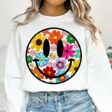 Smiley Face Spring Floral Matthew 28 6, Retro Easter Easter Smiley Face ...