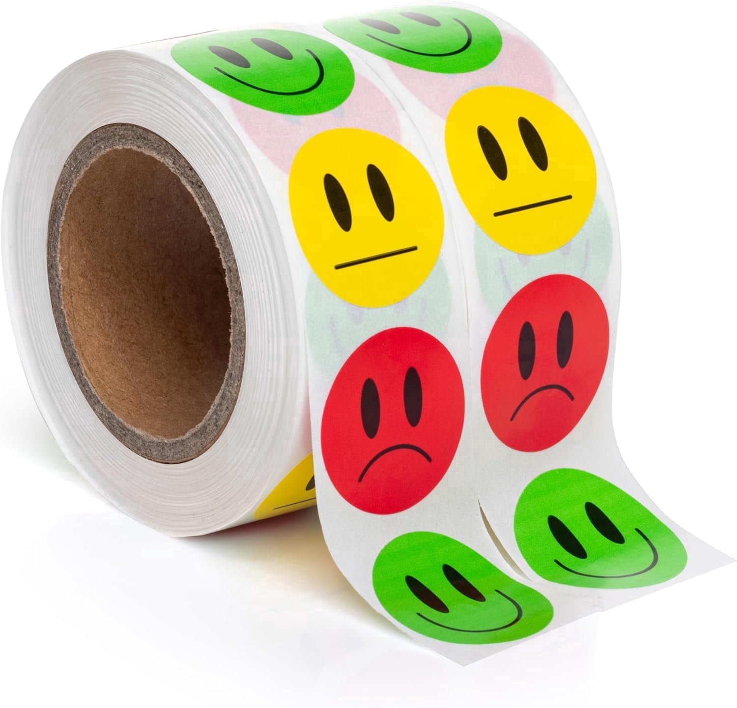 Smile Face Stickers 1000 pcs | Green/Yellow/Red Smile Stickers for ...