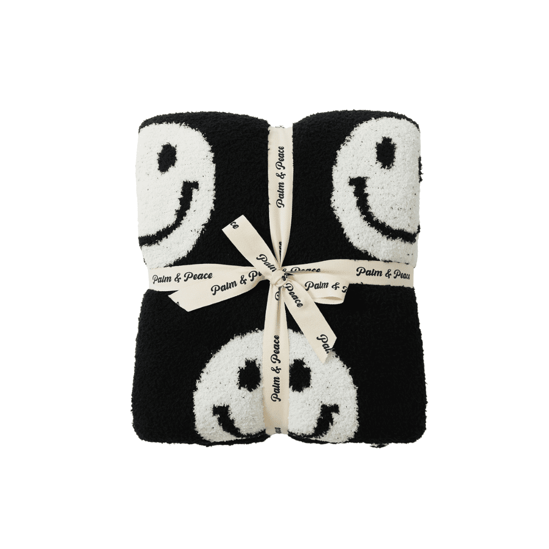Smiley Face Throw Blanket - Unbelievably Soft - Reversible ...