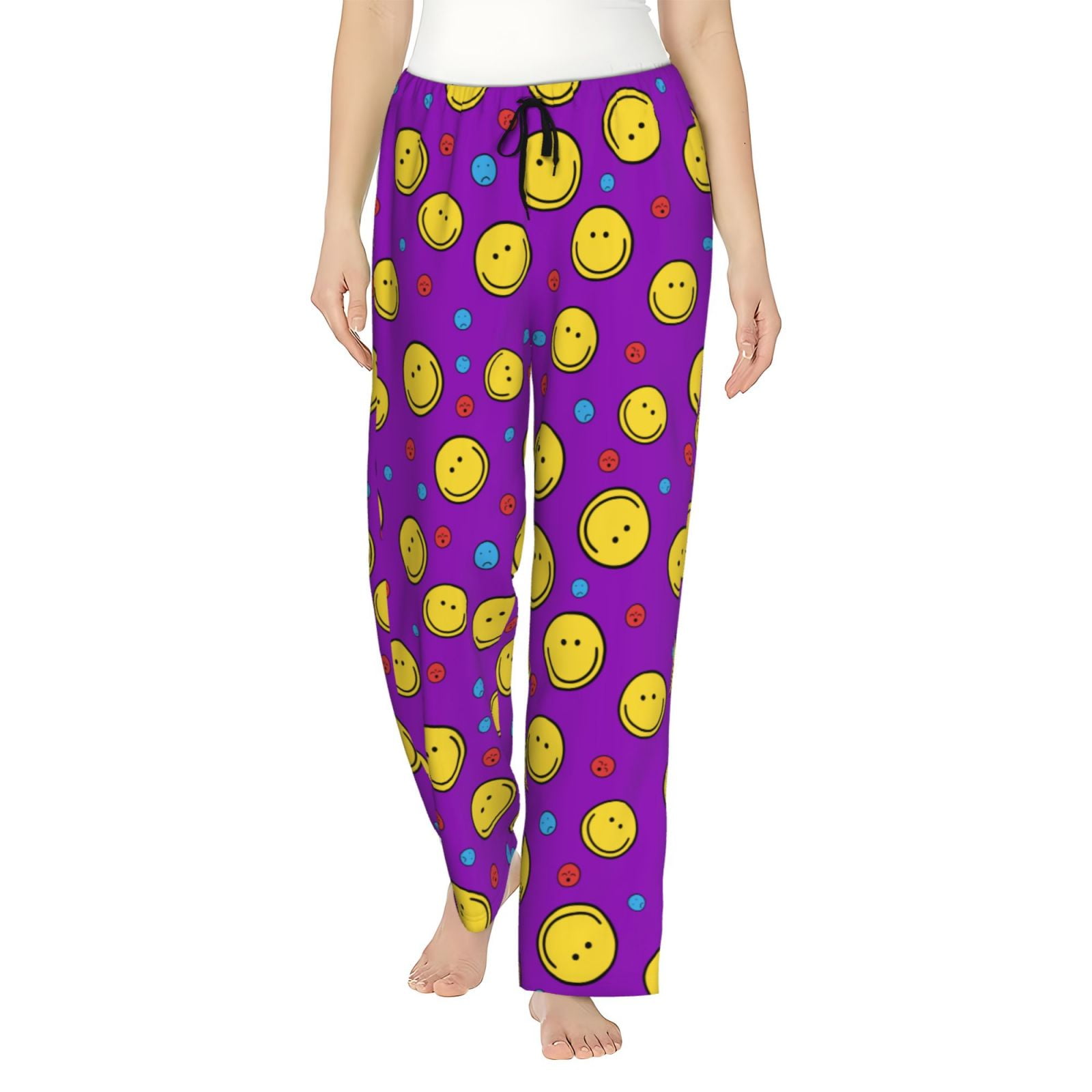 Smiley Face Women'S Pajama Pants Drawstring Pj Bottoms Pants With ...