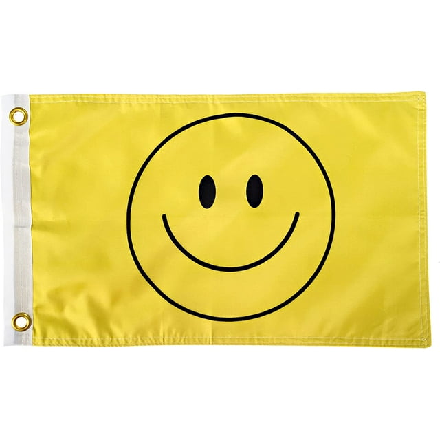 Smiley Face Yellow Flag 12x18 Inches - Perfect for UTV ATV SxS Boats ...