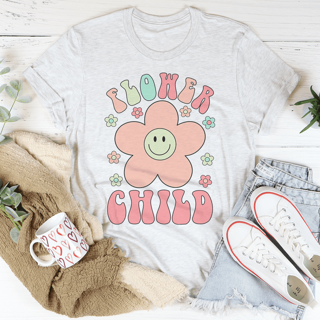 Smiley Flower Child Tee Peachy Sunday T-Shirt - Walmart.com
