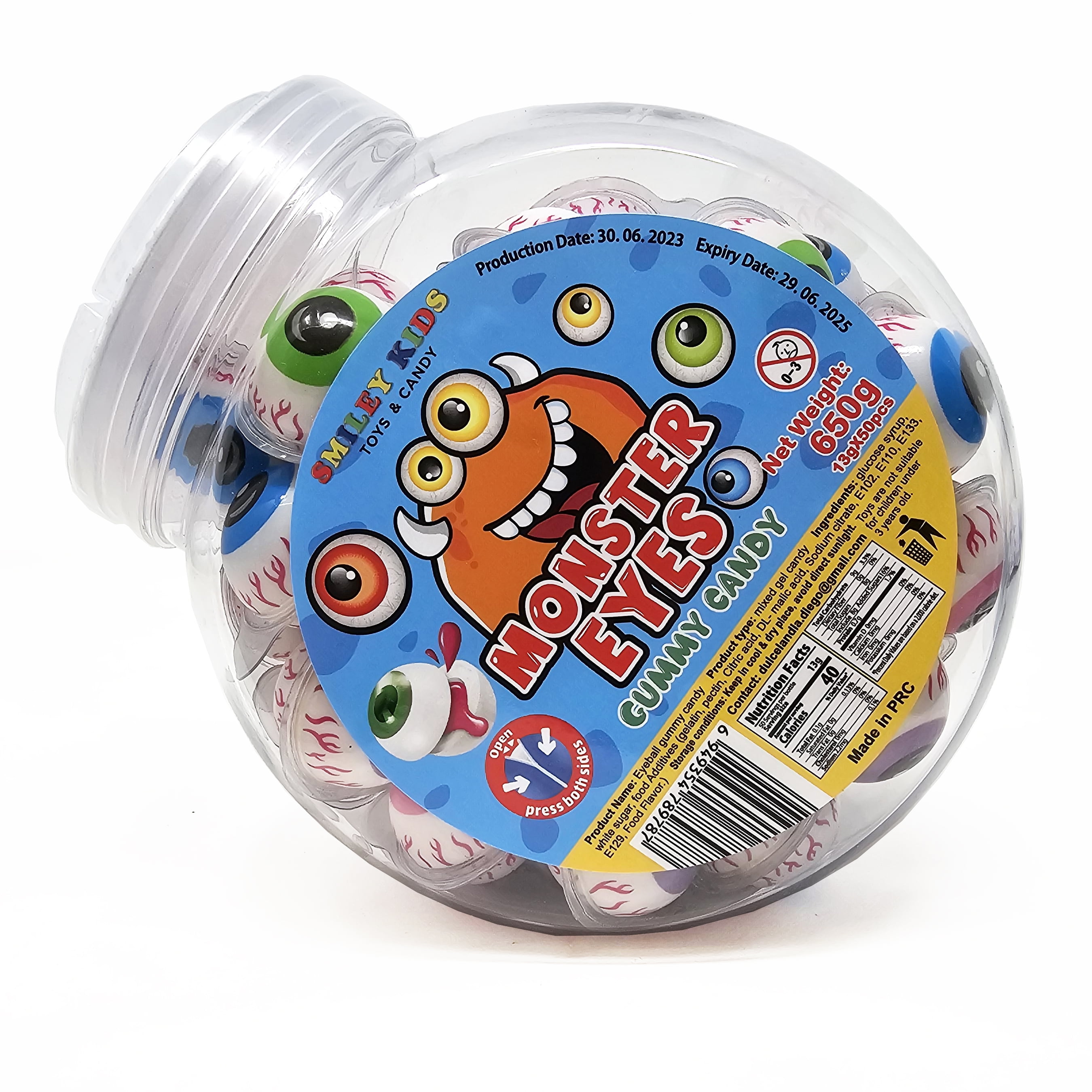Smiley Kids Monster Eyes Gummy Candy : The Fun and Frightening Gummy ...