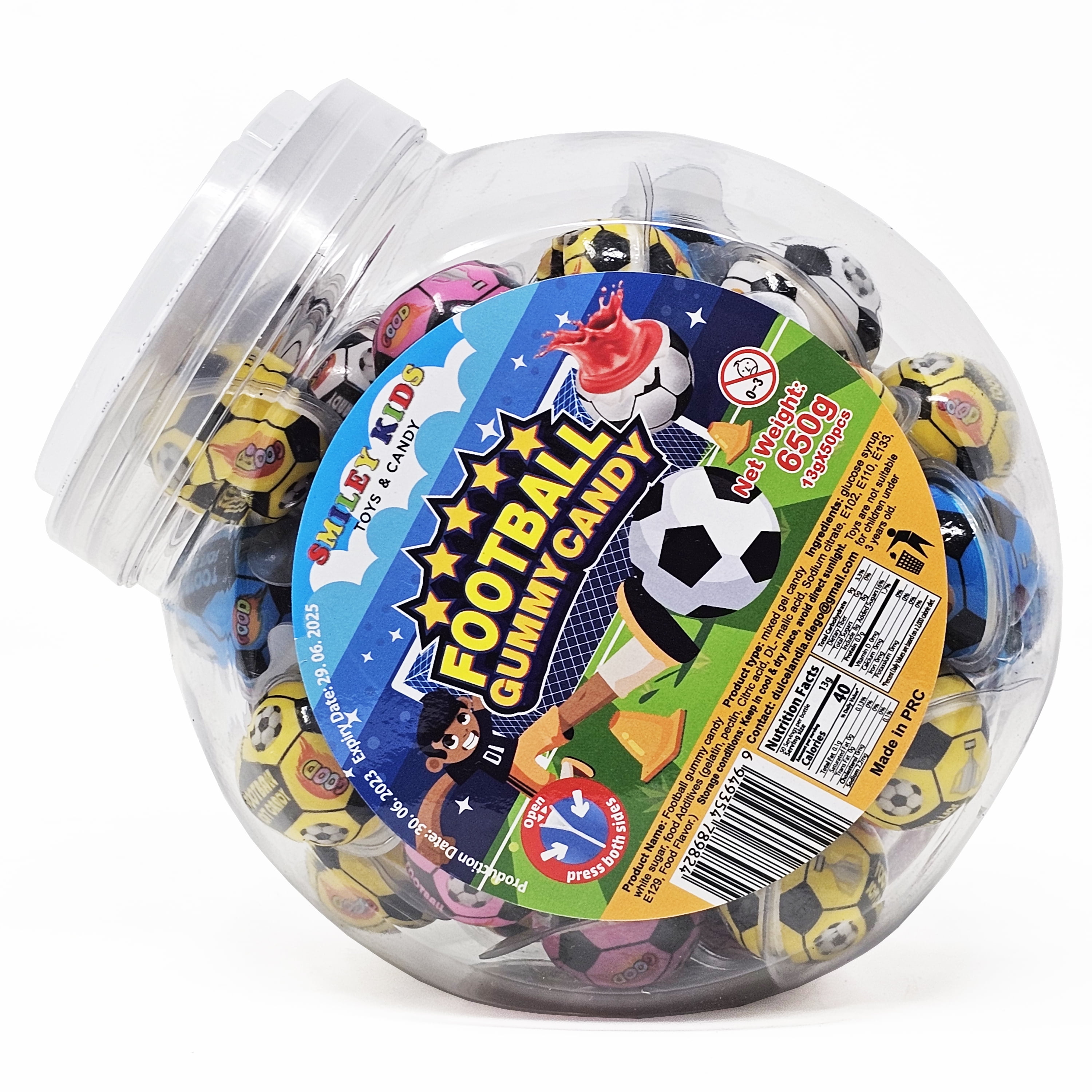Smiley Kids Soccer Ball Gummy Candy: 50 Units of Deliciousness ...