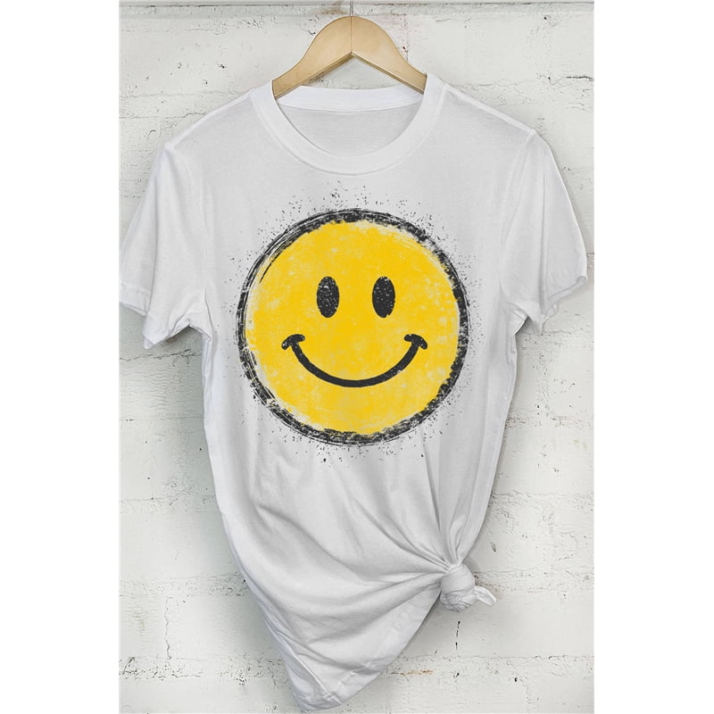 Smiley Splash Face Graphic Tshirts - Walmart.com