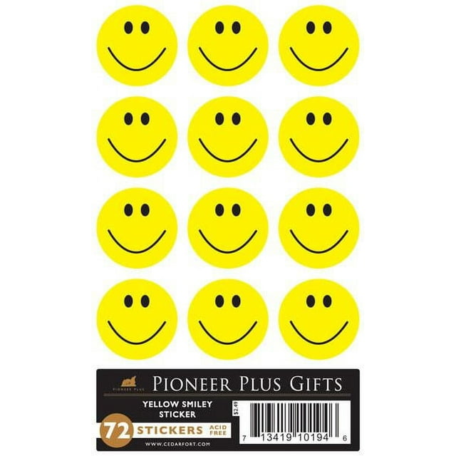 Smiley - Stickers - Yellow - Walmart.com