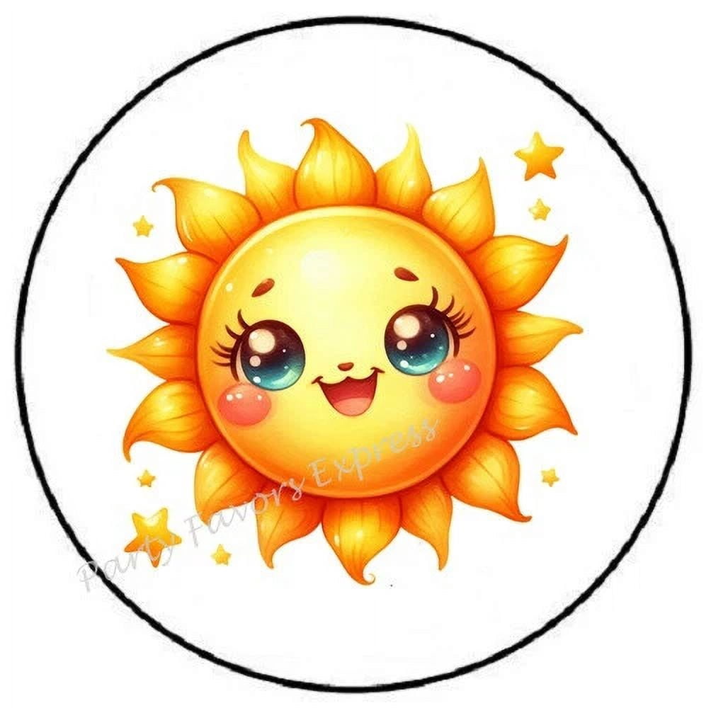 Smiley Sunshine Stickers Party Favors Phone Decal Water Bottle Stickers ...
