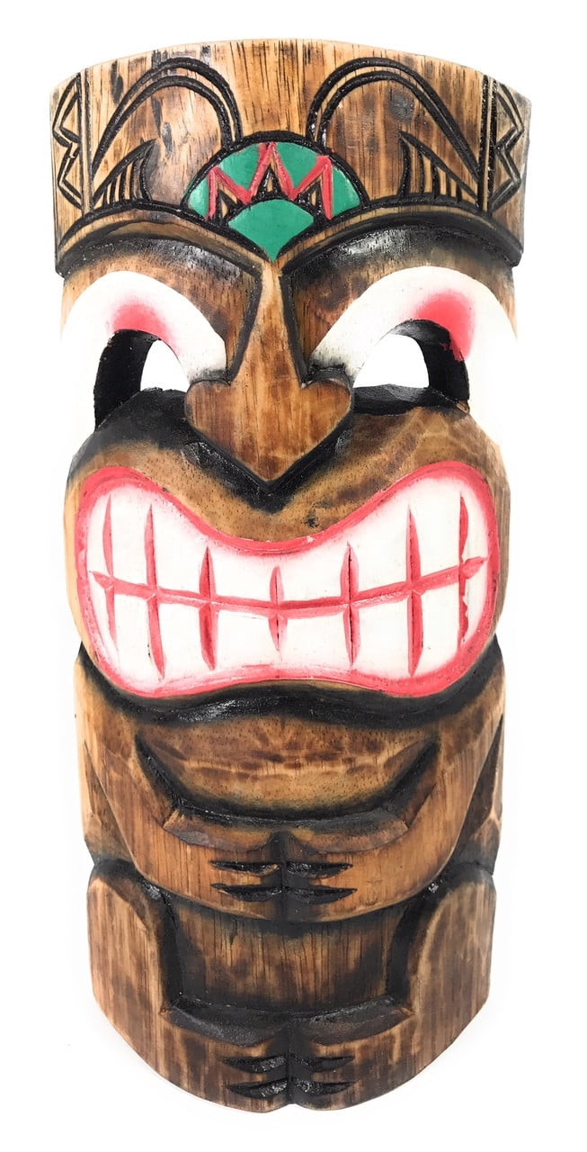 Smiley Tiki Mask 12" - Happy Tiki Idol | #dpt514430 - Walmart.com