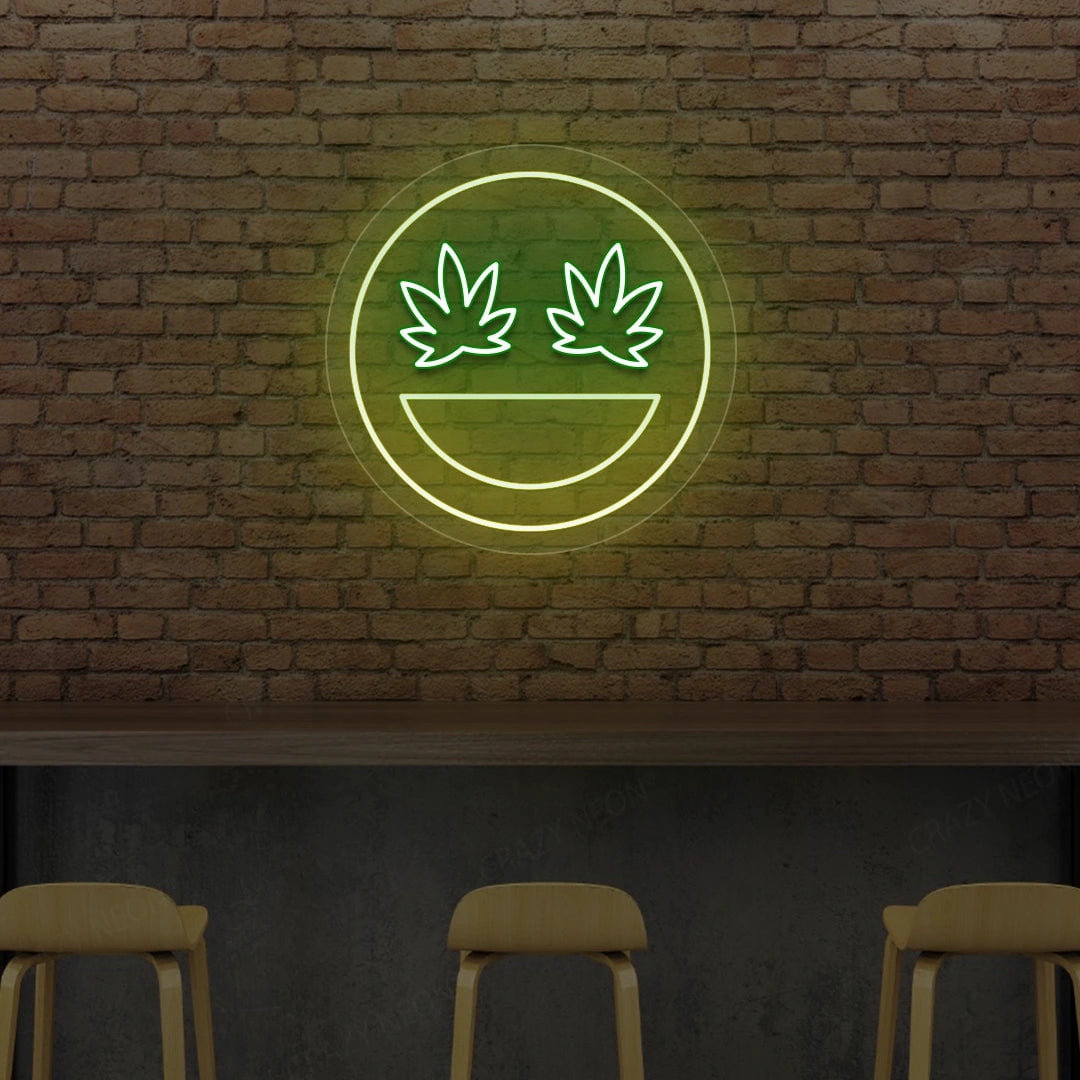 Smiley Weed Neon Sign (Purple, 36"(W)x36"(H)) - Walmart.com
