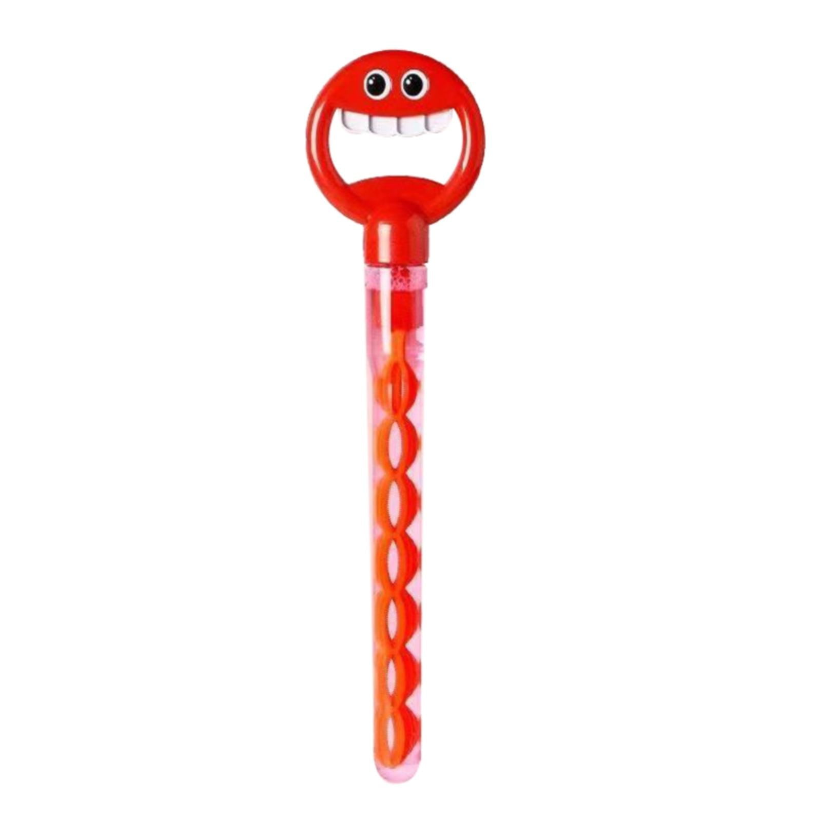 Smiley bubble stick red (random color) New Cute 32 Folding Face Bubbles ...