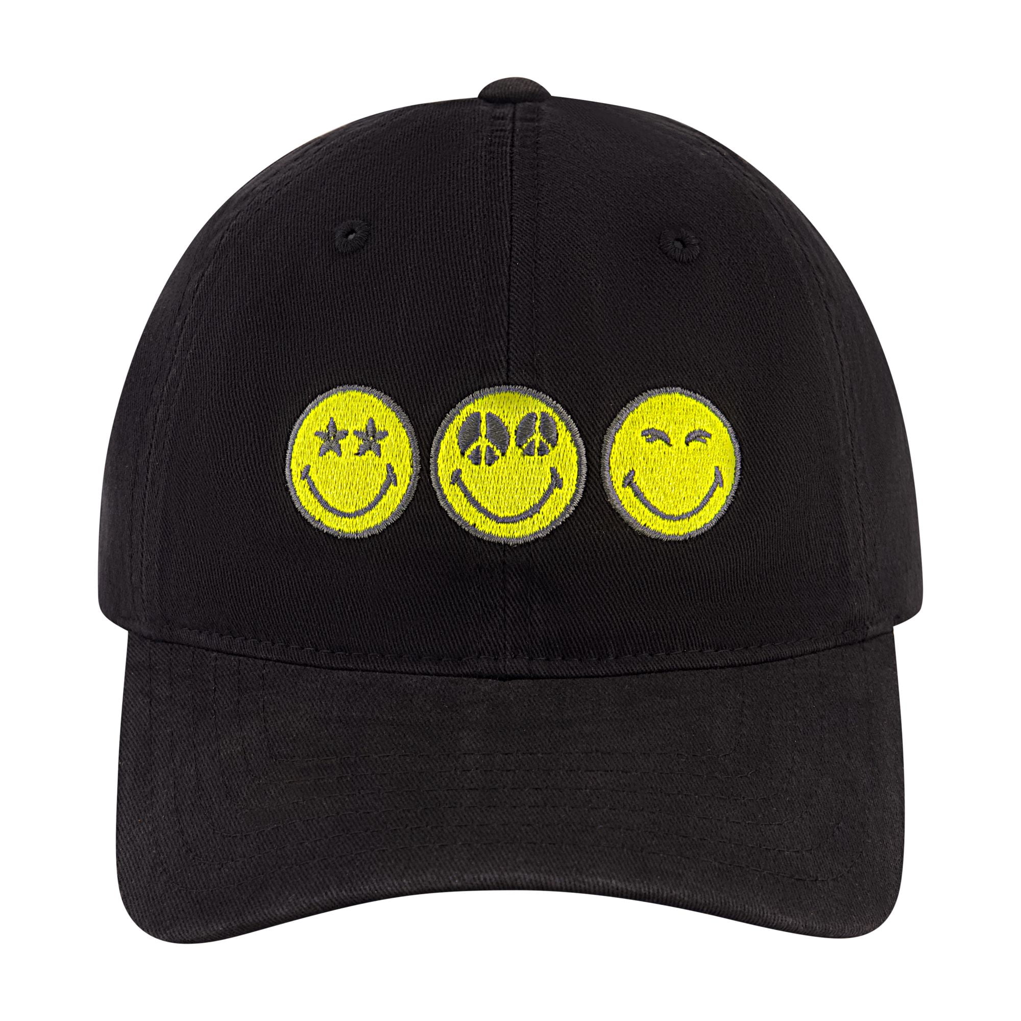 SmileyWorld Baseball Hat - Adjustable Cap - Black, One Size - Walmart.com