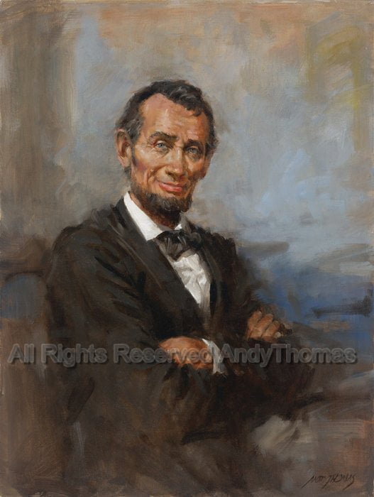 Smiling Abe Lincoln by Andy Thomas - Open Edition Paper Print - 14x11 ...